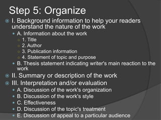 Writing a Critique | PPTX