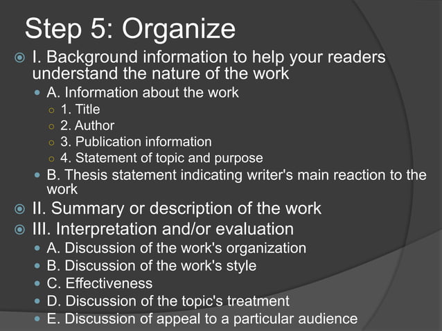 Writing a Critique | PPTX