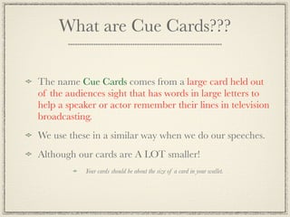 Writing cue cards | PPT