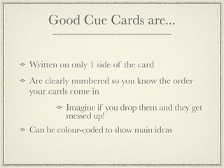 Writing cue cards | PPT