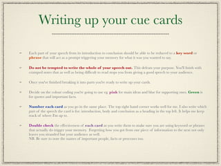 Writing cue cards | PPT