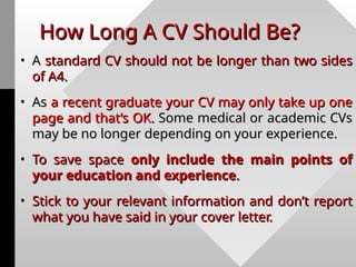 process of writing a business class cv.ppt