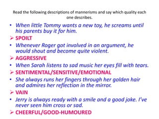 Writing describing people | PPT