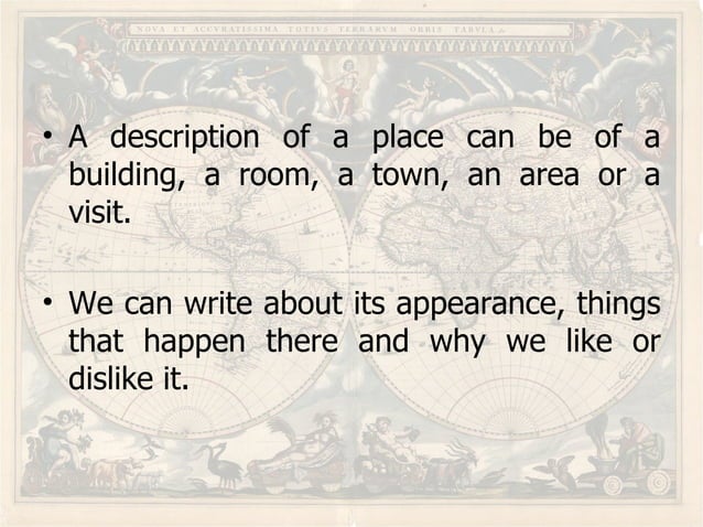 Writing describing places | PPT