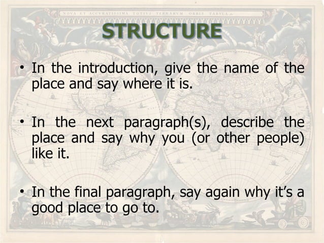 Writing describing places | PPT