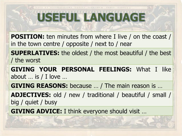 Writing describing places | PPT