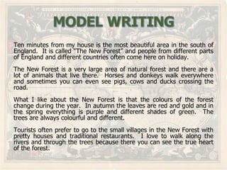 Writing describing places | PPT