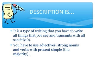 Writing descriptions | PPT