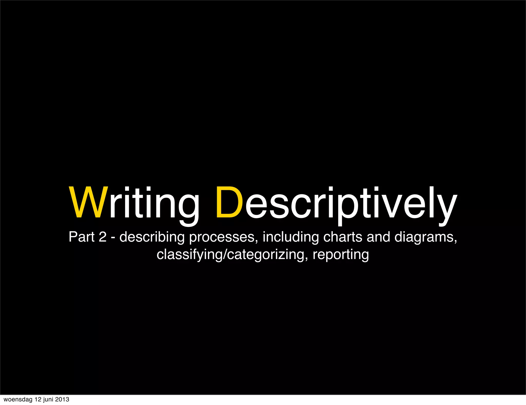 Writing descriptively part 2 | PPT