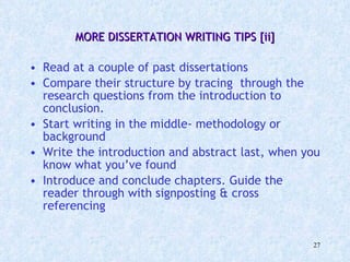 Writing Dissertations | PPT