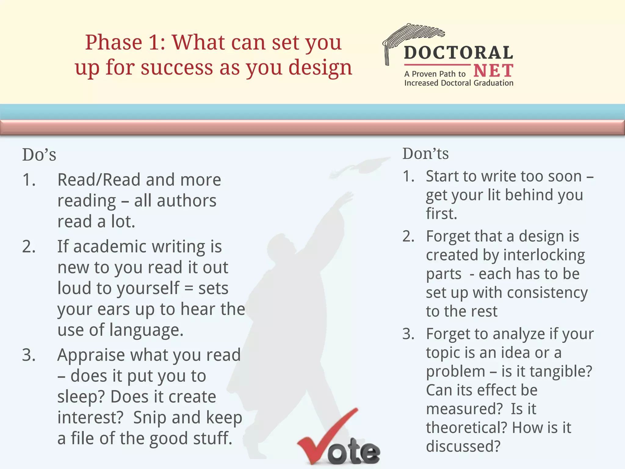 Doctoral Dissertation and Thesis Help: Writing dos and don'ts | PDF