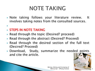 WRITING, EDITING AND FORMATING OF MANUSCRIPTS - EFFIONG FORTUNE.pptx