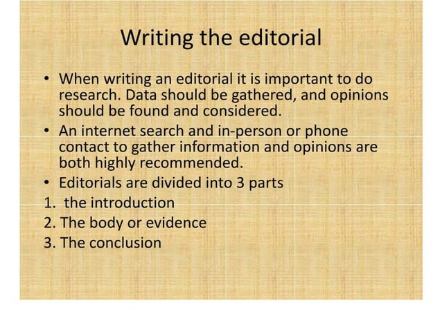 Writing Editorials And Opinion Columns. | PPT