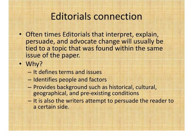 Writing Editorials And Opinion Columns. | PPT
