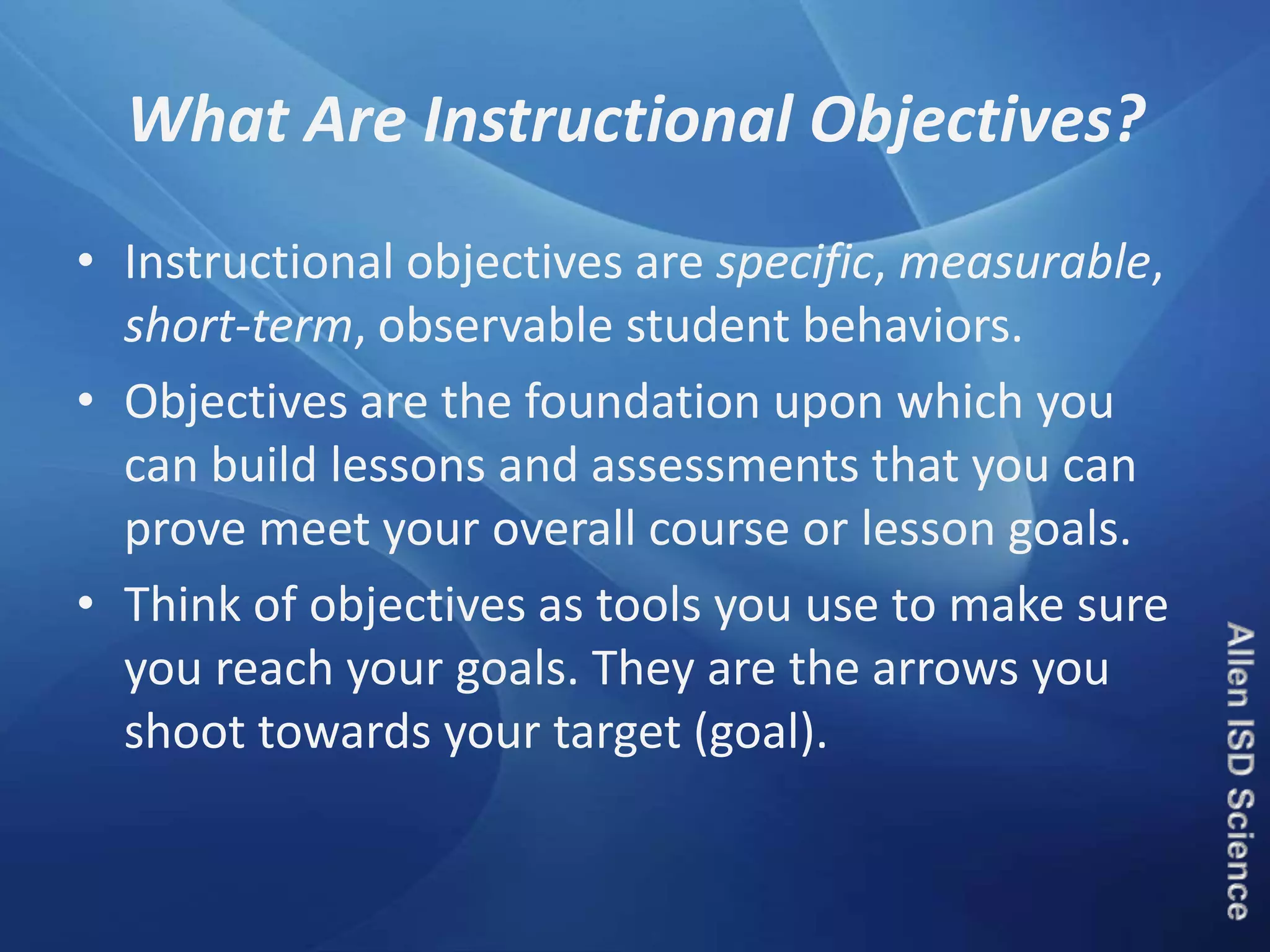 Writing Educational Goals And Objectives | PPTX