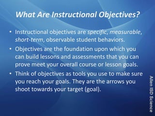 Writing Educational Goals And Objectives | PPTX
