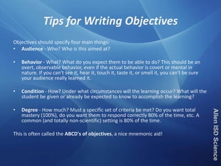 Writing Educational Goals And Objectives | PPTX