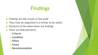 Writing effective audit observations lo1 ppt | PPTX