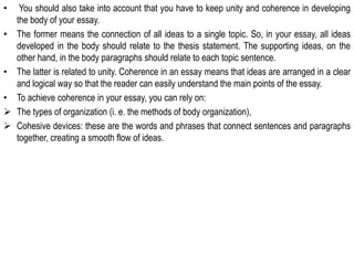 Writing effective body paragraphs | PPTX
