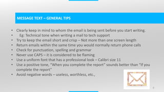 Writing Effective Business EMails! | PPTX