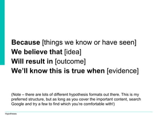 Writing effective design hypotheses | PPTX