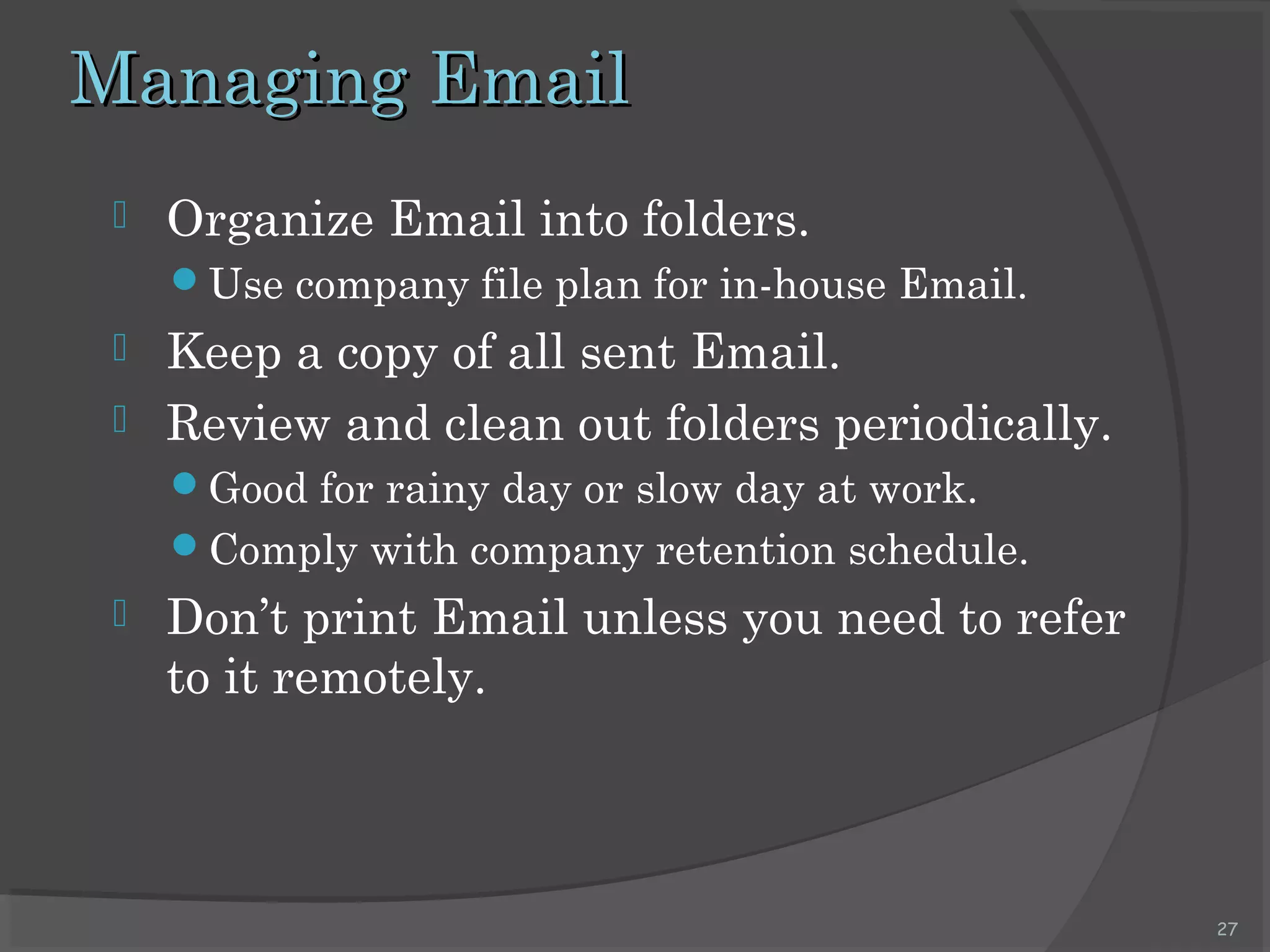 Writing effective emails | PPT