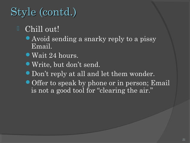 Writing effective emails | PPT | Email | Internet