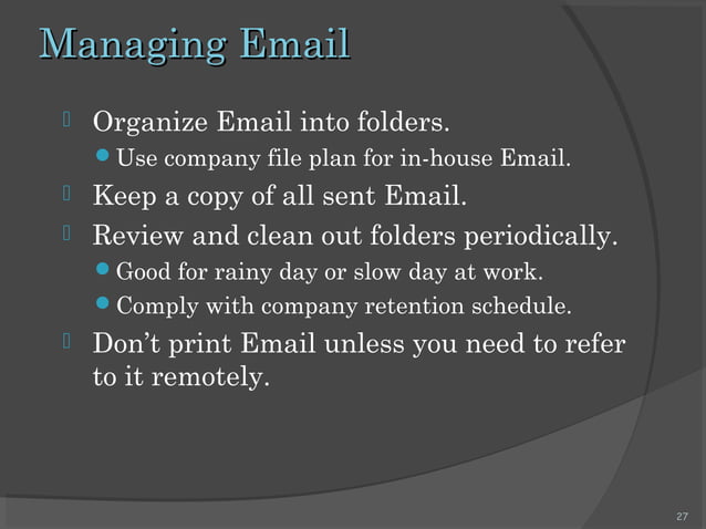 Writing effective emails | PPT | Email | Internet
