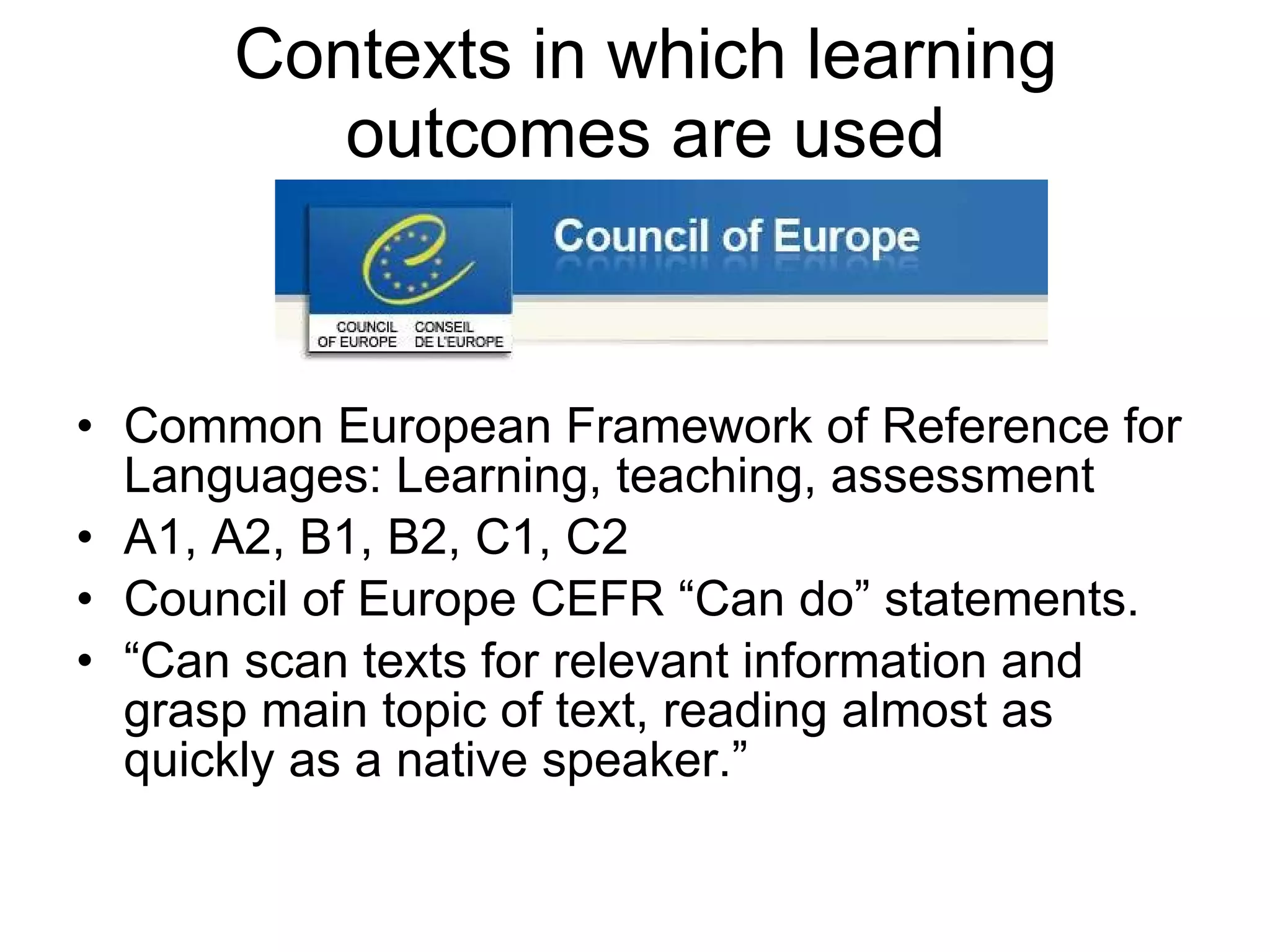 Writing Effective Learning Outcomes | PPT
