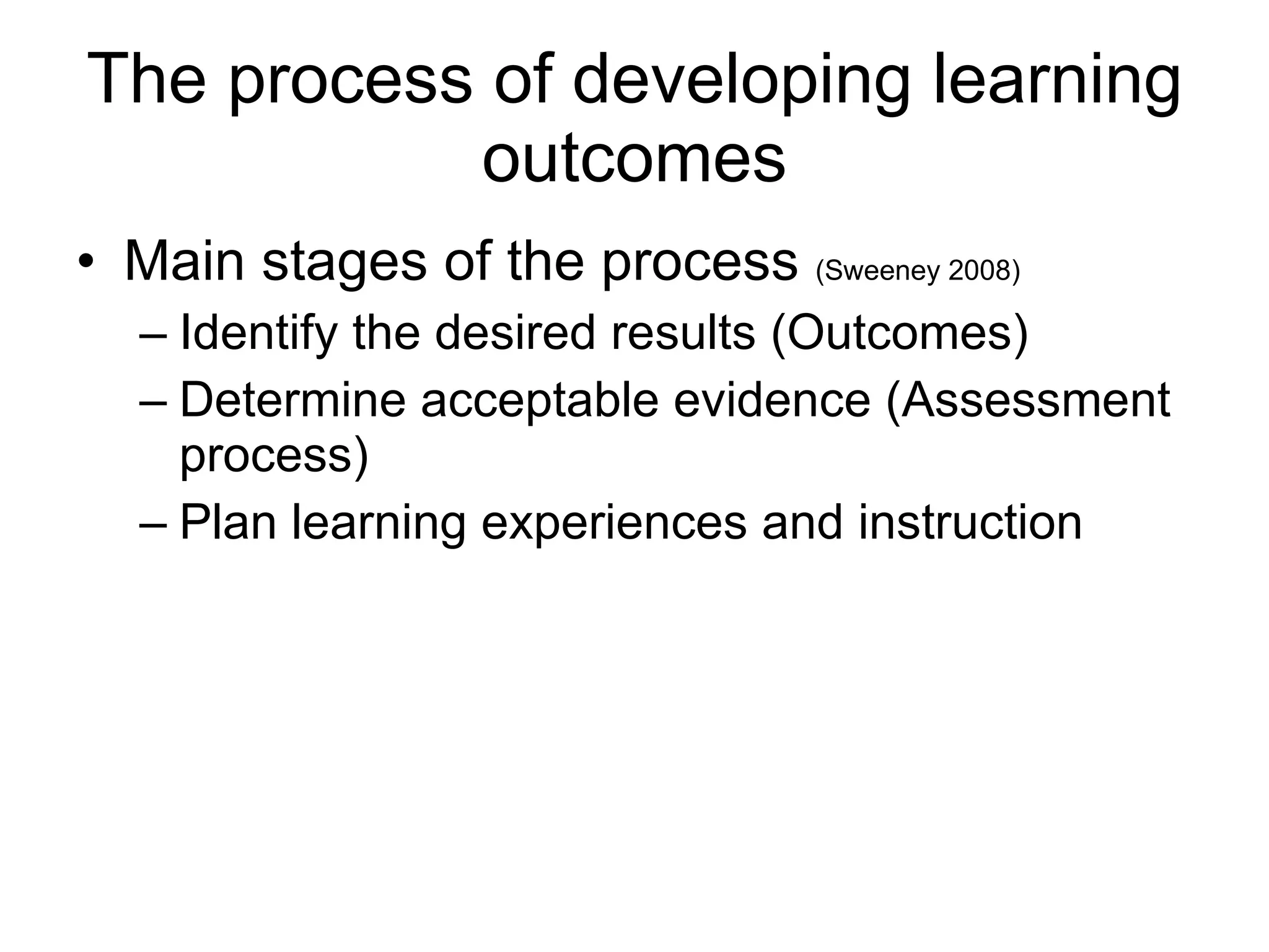 Writing Effective Learning Outcomes | PPT
