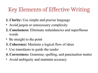 Writing Effectively.pptx Communication skills | PPTX