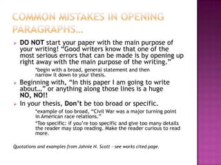 Writing Effective Opening And Closing Paragraphs | PPTX