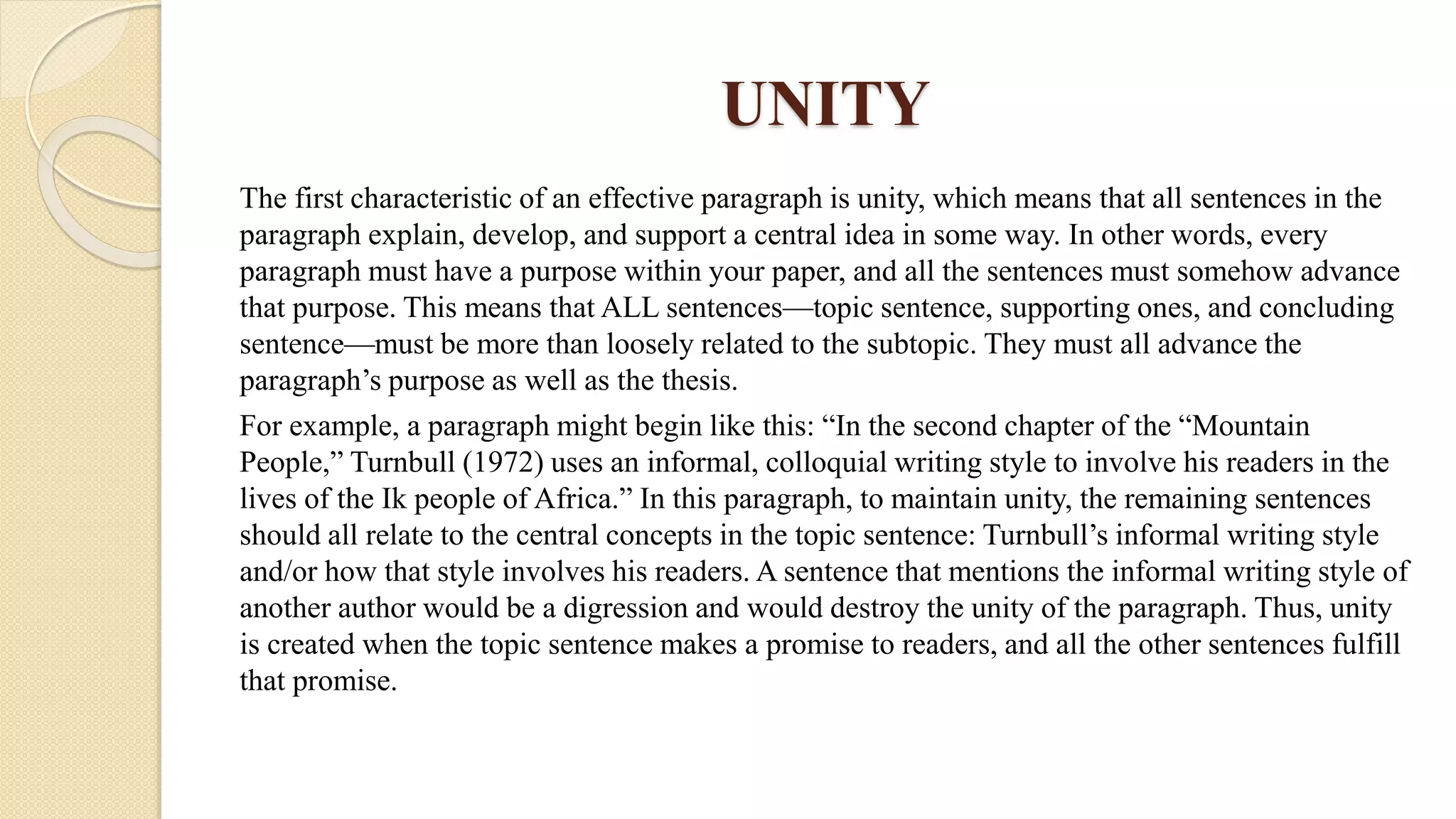 Writing effective paragraphs 1 | PPTX