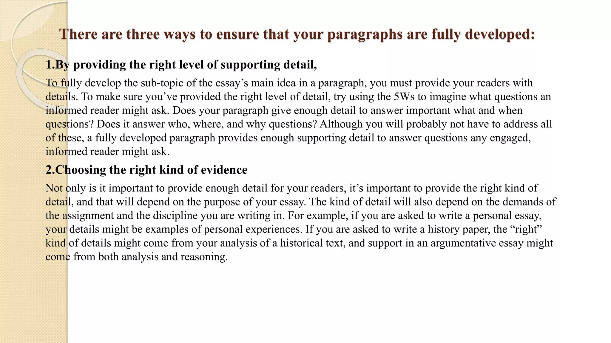 Writing effective paragraphs 1 | PPTX