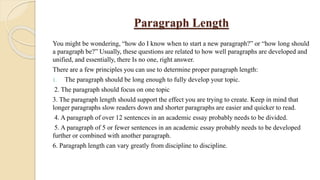 Writing effective paragraphs 1 | PPTX