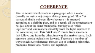 Writing effective paragraphs 1 | PPTX