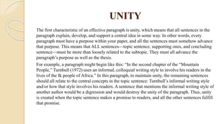 Writing effective paragraphs 1 | PPTX