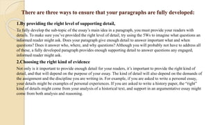 Writing effective paragraphs 1 | PPTX