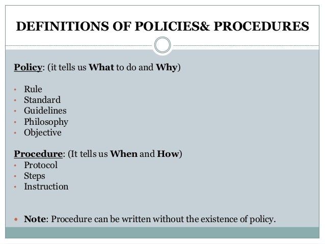 Writing Effective Policies & Procedures