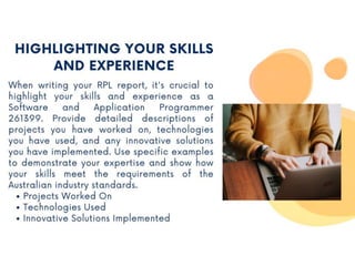 Writing Effective RPL Reports for Software and Application Programmer ...