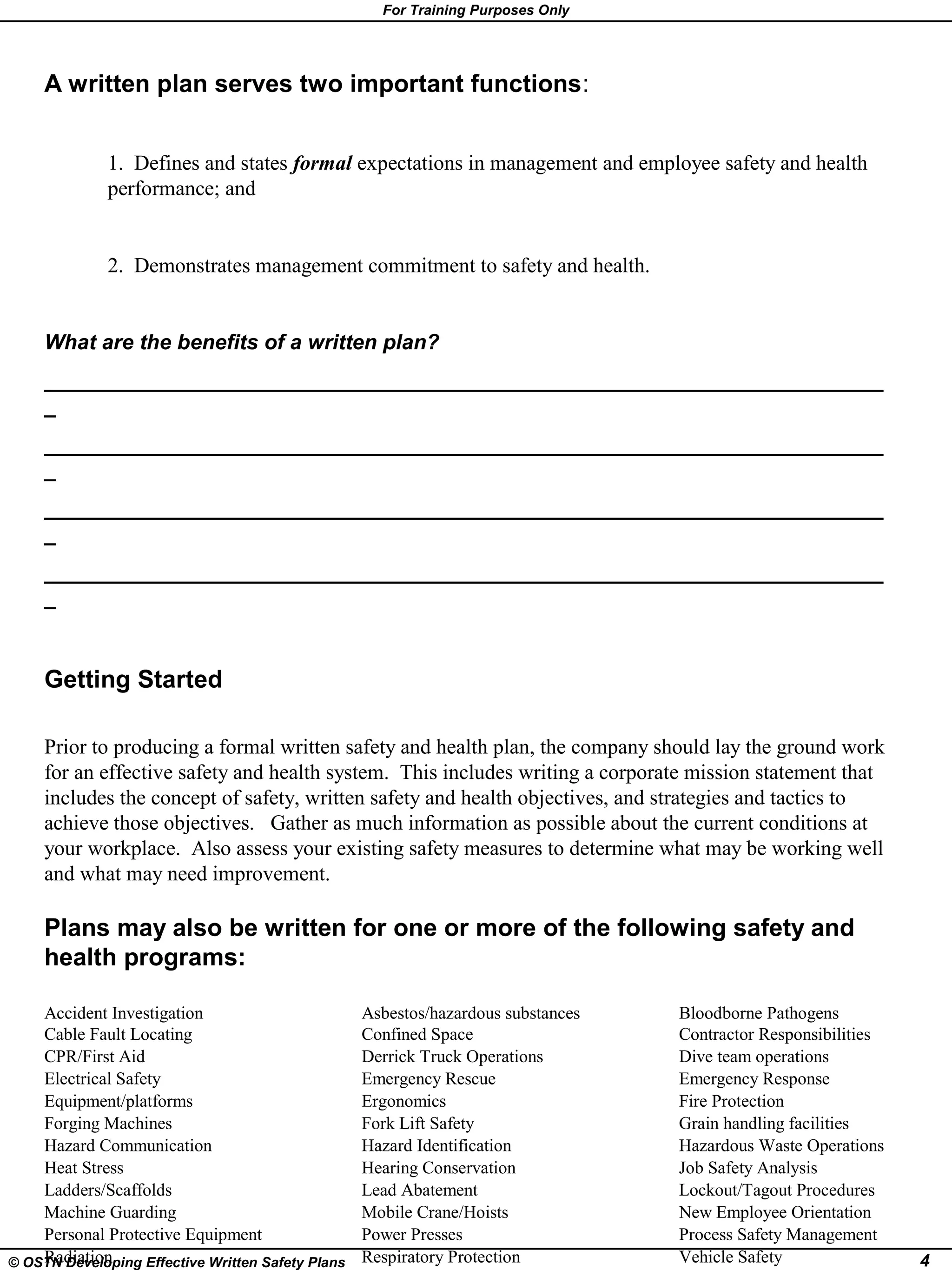 Writing effective safety plan | PPT
