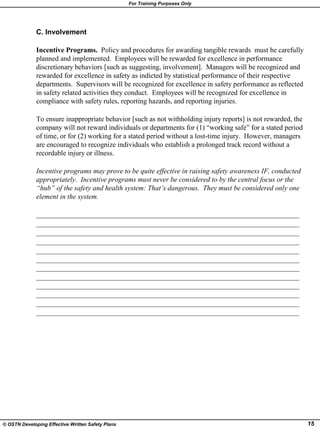 Writing effective safety plan | PPT