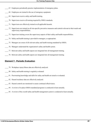 Writing effective safety plan | PPT