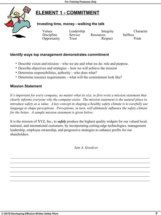 Writing effective safety plan | PPT