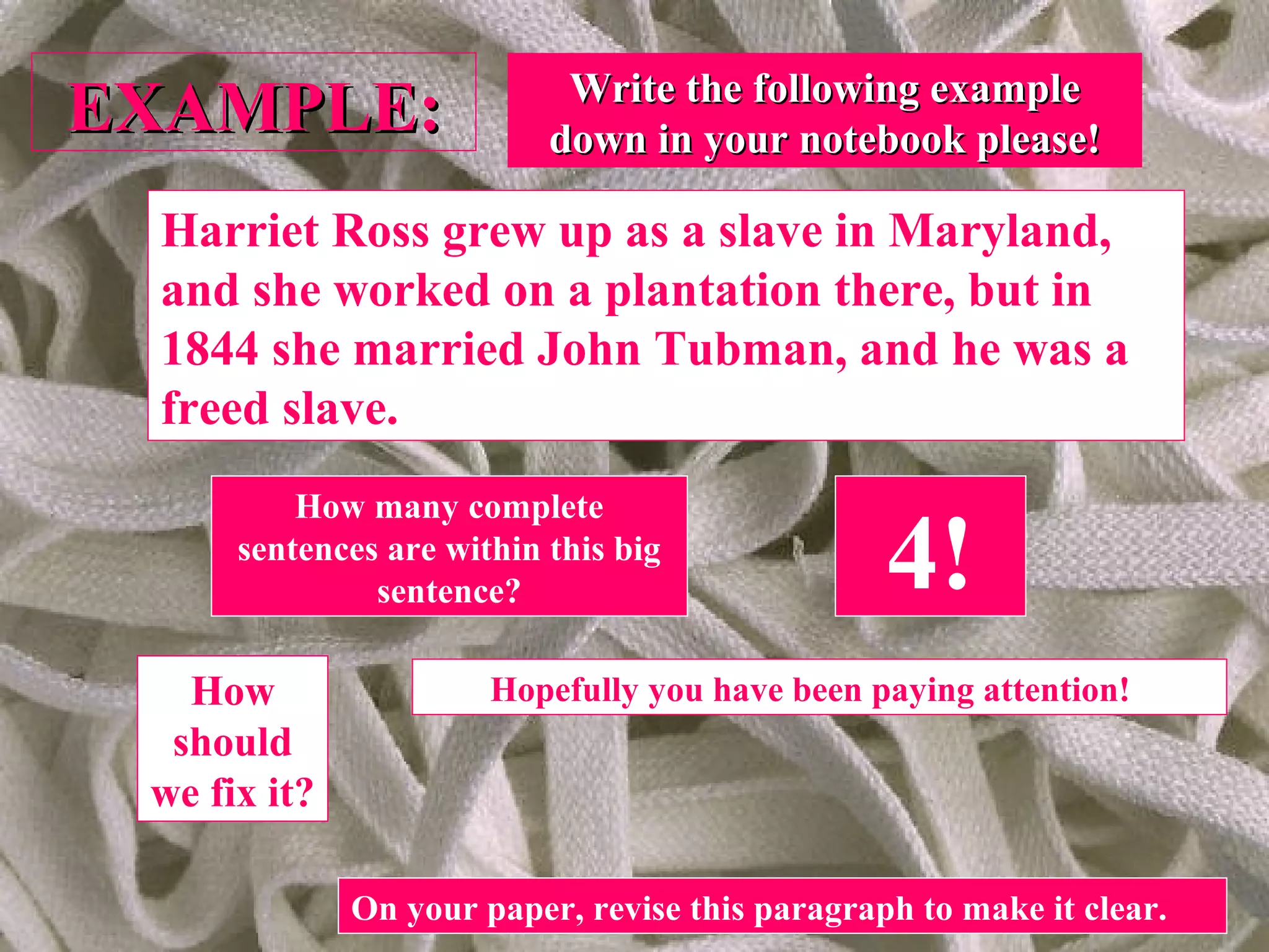 Writing effective sentences runons frags stringy ch 18 (1) | PPT