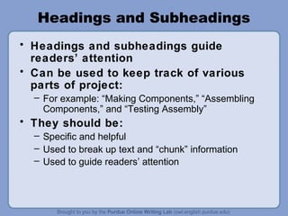 Writing Engineering Reports | PPT