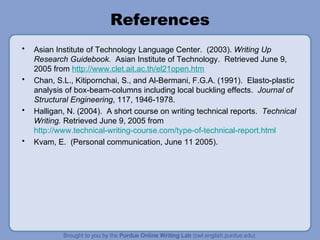 Writing Engineering Reports | PPT