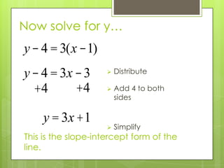 Writing the Equation of Line Given Two Points | PPTX