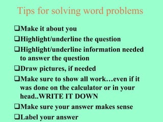 Writing equations and solving word problems | PPTX