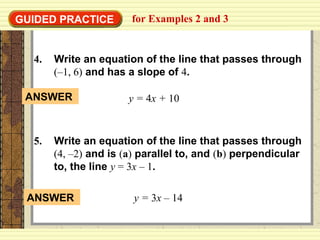 Writing Equations of a Line | PPT